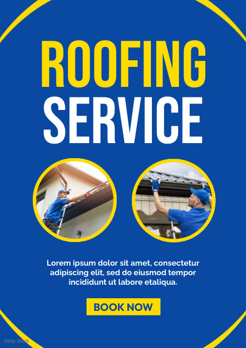 Roofing service poster design Template | PosterMyWall