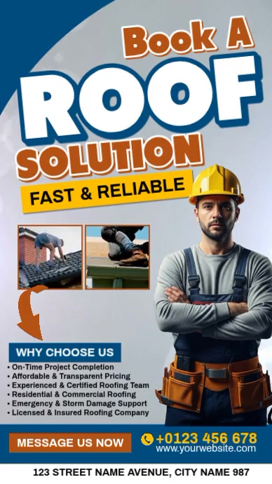 Roofing Services Ads Template | PosterMyWall