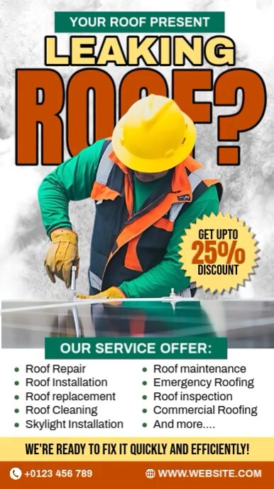 Roofing Services Ads Template | PosterMyWall
