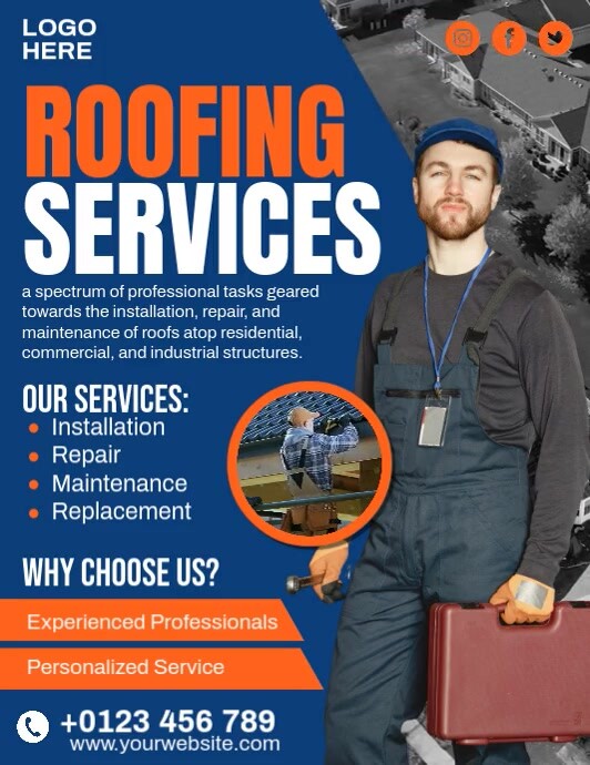 Copy of Roofing Services | PosterMyWall