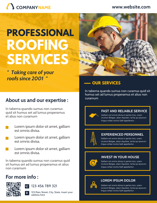 roofing services flyer advertisement Template | PosterMyWall