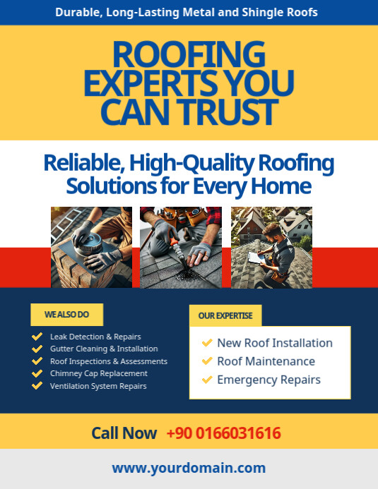 Copy of Roofing Services Flyer Template | PosterMyWall