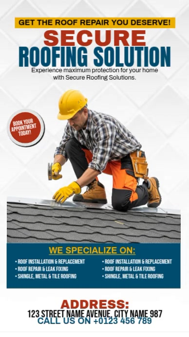 Roofing Services Template Ads | PosterMyWall