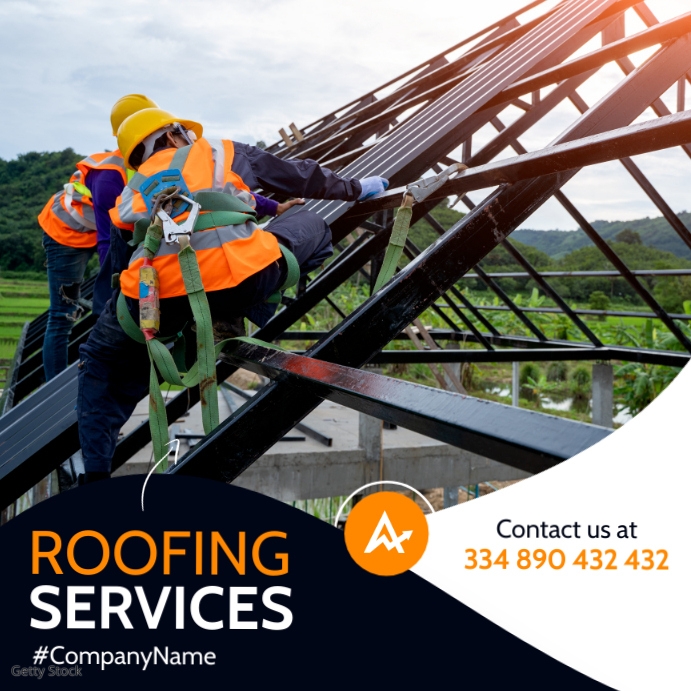 Copy of roofing services template design | PosterMyWall
