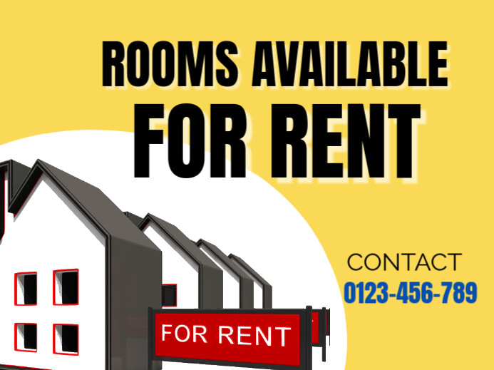 Rooms available for Rent yard template | PosterMyWall