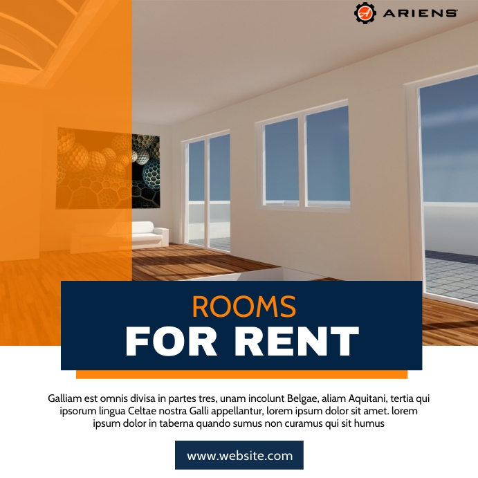 Copy of Rooms for rent advertisement instagram post b | PosterMyWall