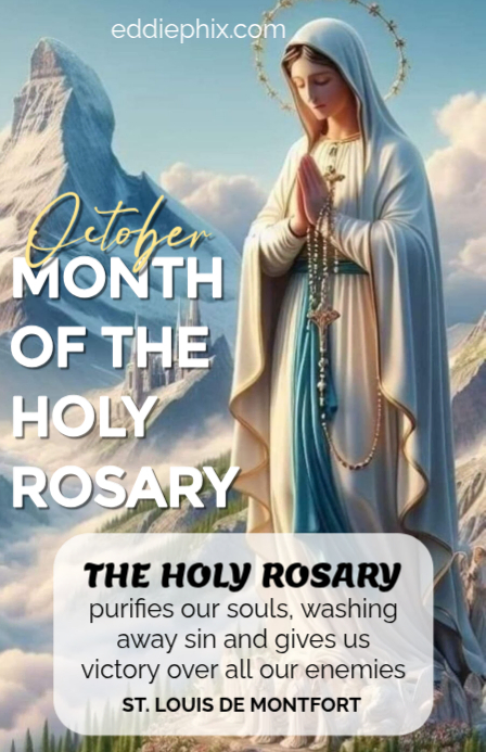 Rosary month flyer Template | PosterMyWall