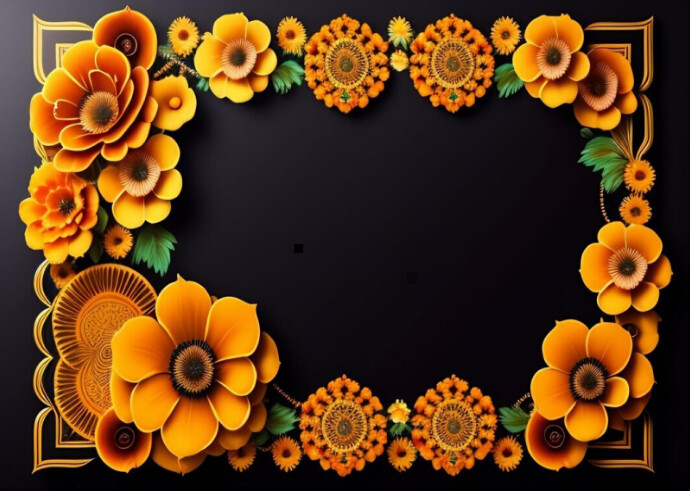 rose flower photo frame Template | PosterMyWall