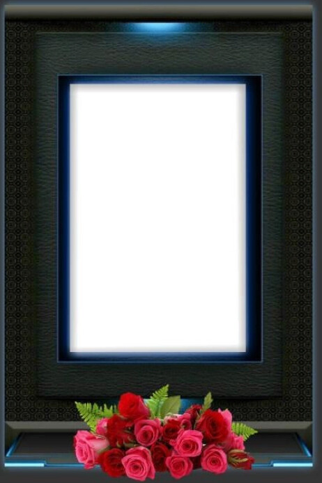rose flower photo frame template | PosterMyWall