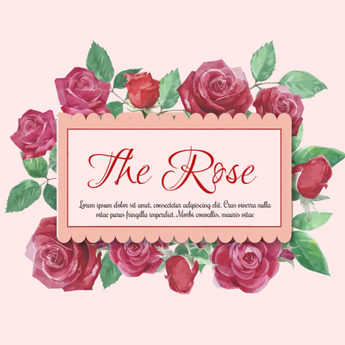 Rose Frame Template | PosterMyWall