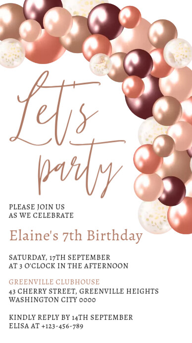 Balloons Invitation Template | PosterMyWall