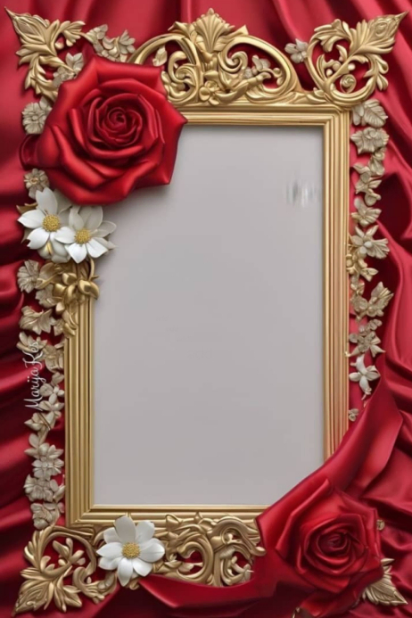Rose Gold floral frame Template | PosterMyWall