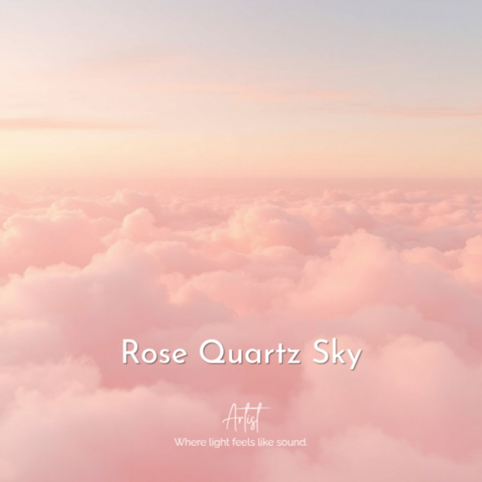 Rose Quartz Sky – R&B Dream Pop Music Album Cover Template with Pastel ...
