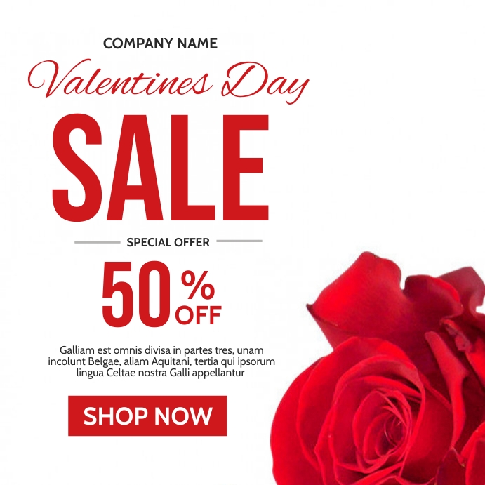 Copy of Rose valentines day sales special offer adver | PosterMyWall