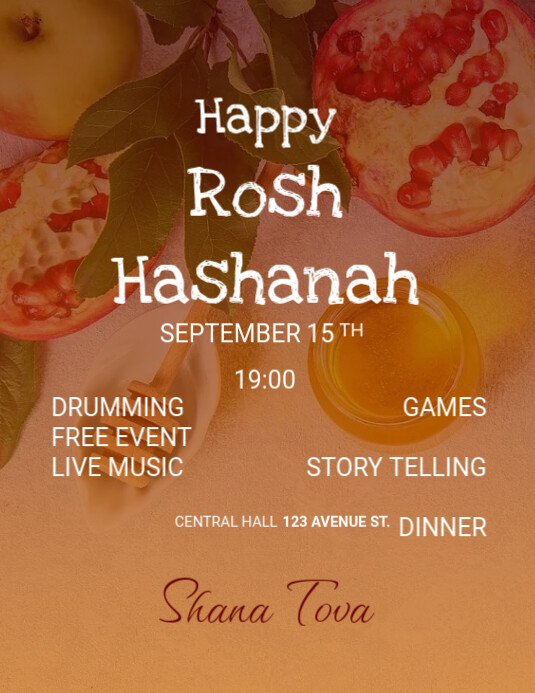 Rosh hashana Template | PosterMyWall