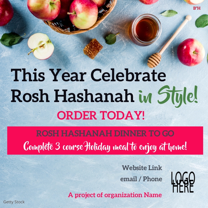 Plantilla de De Demostración de Cocina de Rosh Hashaná | PosterMyWall