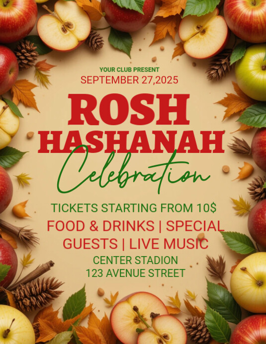 Copy of Rosh Hashanah Flyer | PosterMyWall