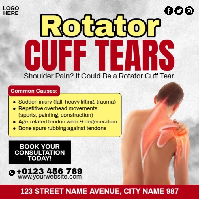 Rotator Cuff Tears Templat | PosterMyWall