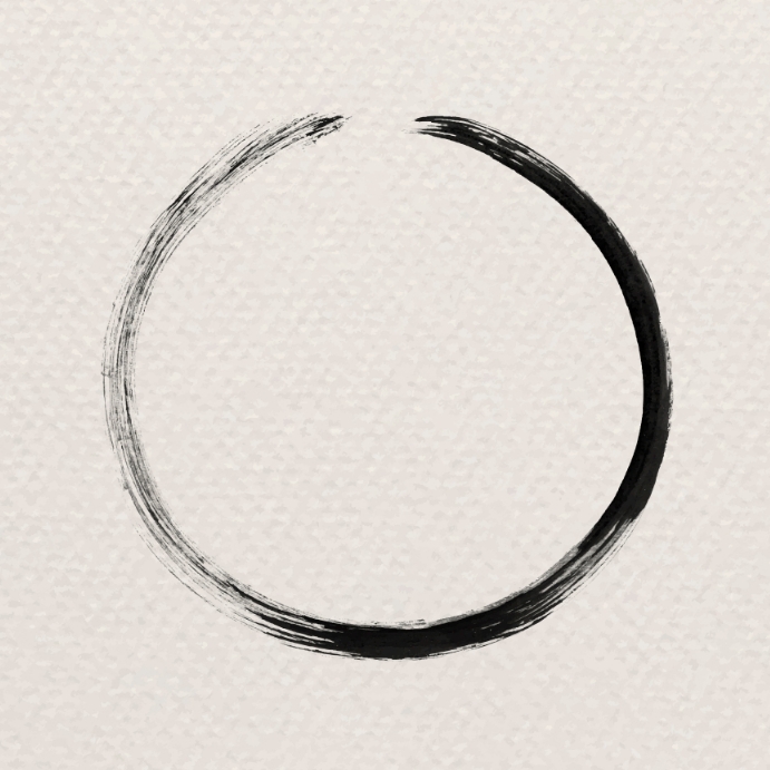 Copy of Round abstract black brush stroke design | PosterMyWall