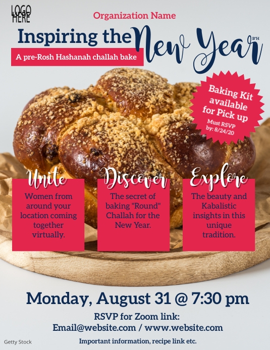 Round challah (1) Template | PosterMyWall