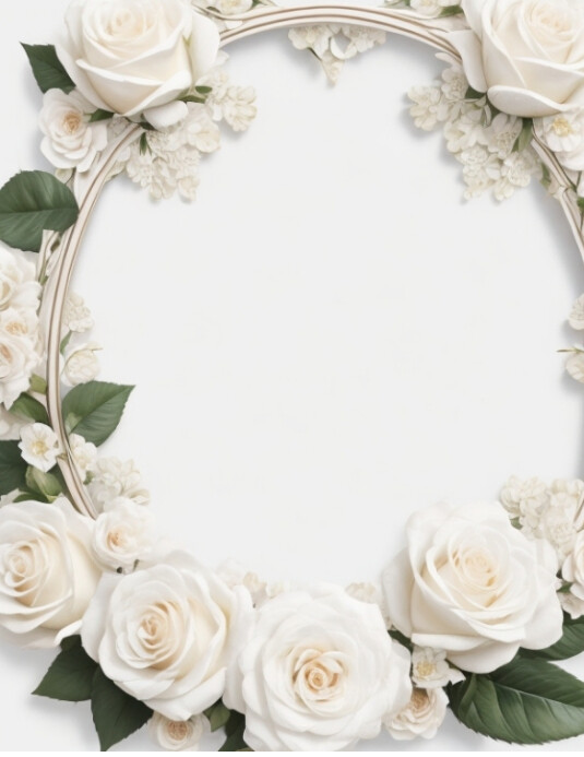 Round floral frame design Template | PosterMyWall