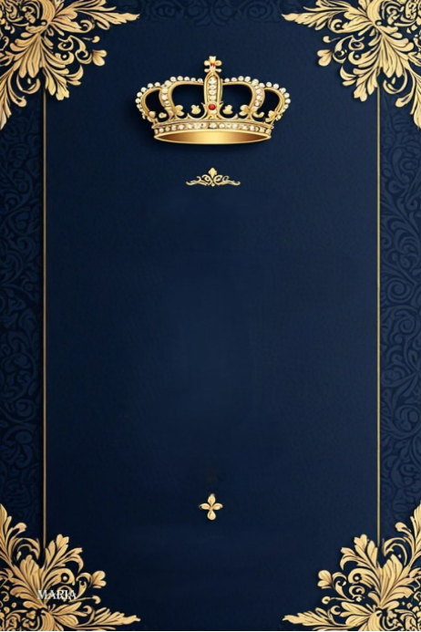 Royal Crown Elegance - Gold Ornamental Botder Template | PosterMyWall