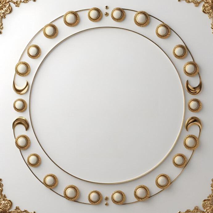 Royal gold circular frame Template | PosterMyWall