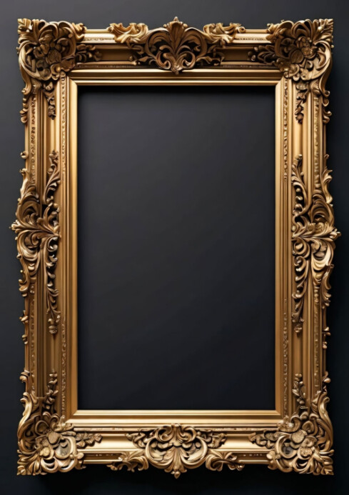 Modèle Royal Golden Brown picture template for family portrait ...