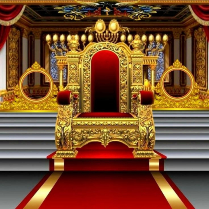 Royal Golden throne backdrop Template | PosterMyWall