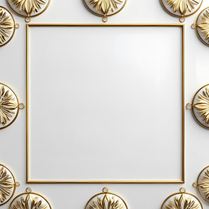 Royal golden wedding frame Template | PosterMyWall
