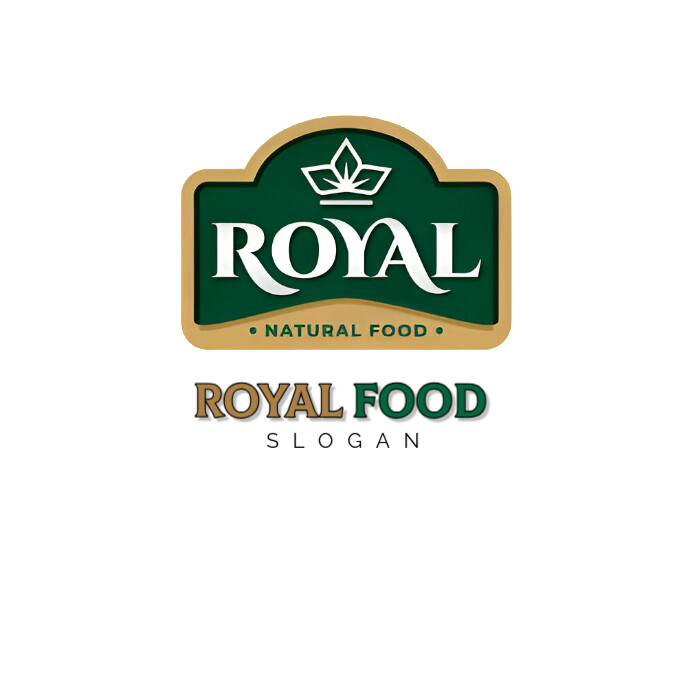 Copy of Royal Natural Food Logo - Premium Organic Brand Emblem ...