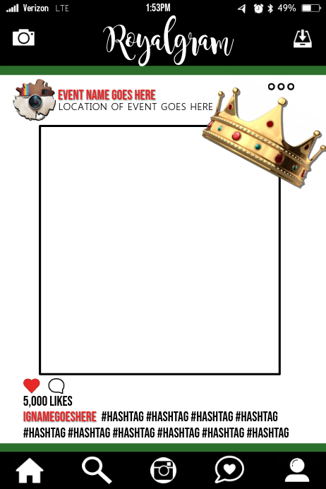 Copy of Royal Party Prop Frame | PosterMyWall