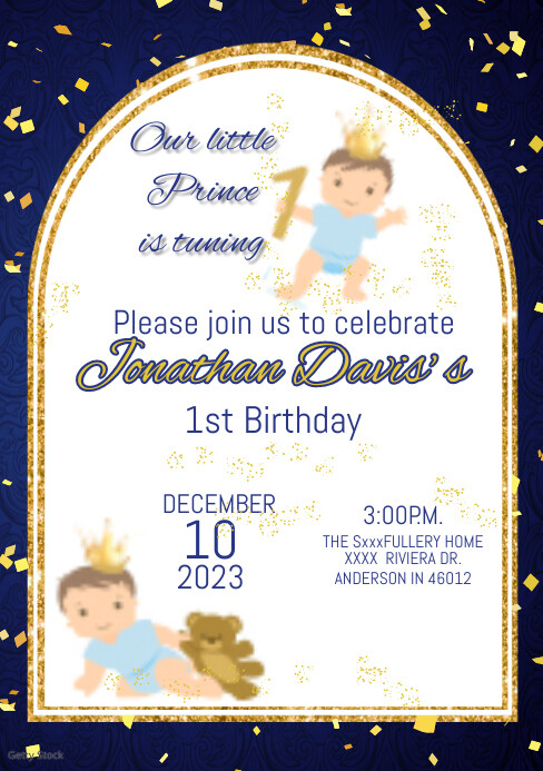 Royal Prince Birthday Invitation Template | PosterMyWall