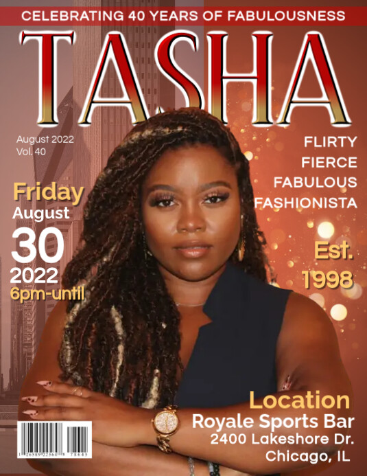 Royal Red Magazine Style Birthday Invite (1) Template | PosterMyWall