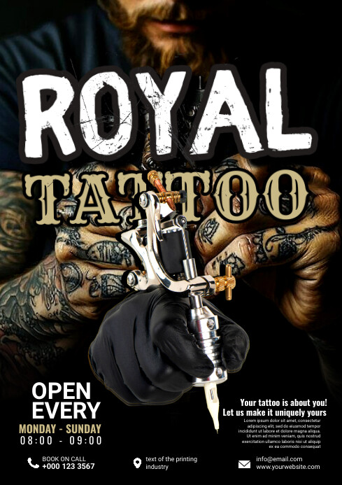 Plantilla de Royal Tattoo Poster | PosterMyWall