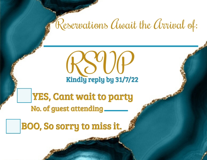 RSVP WEDDING CARD Template | PosterMyWall