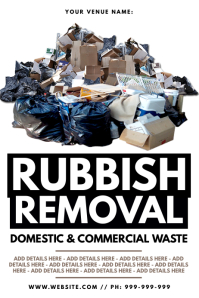 Rubbish Removal Poster Template | PosterMyWall