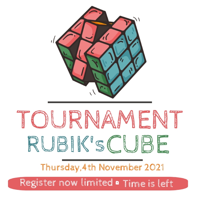 Rubik's cube tournament Template | PosterMyWall