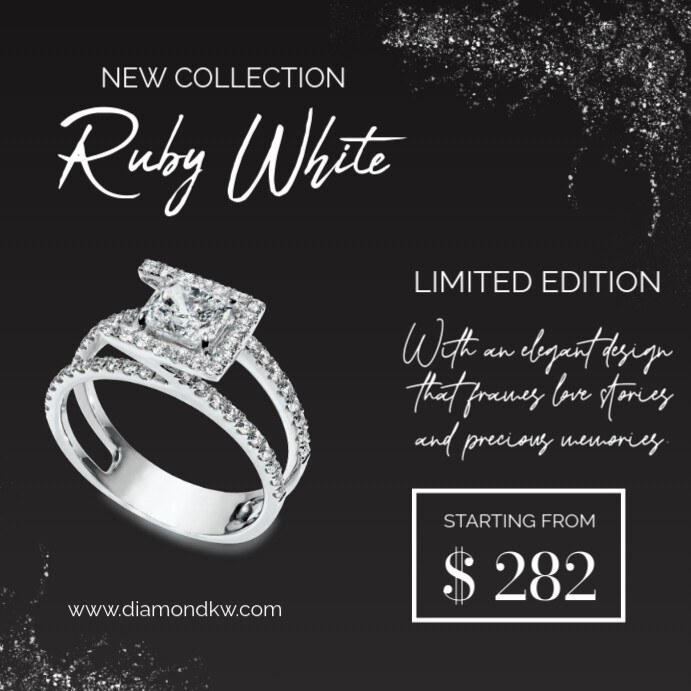 ruby white Template | PosterMyWall