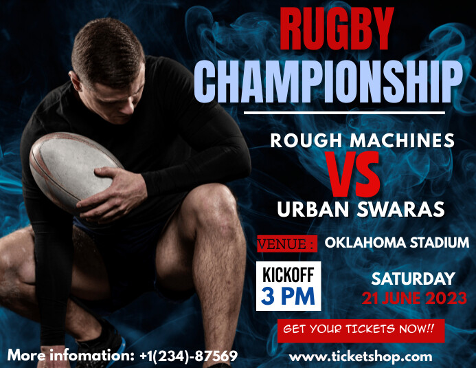 RUGBY Template | PosterMyWall