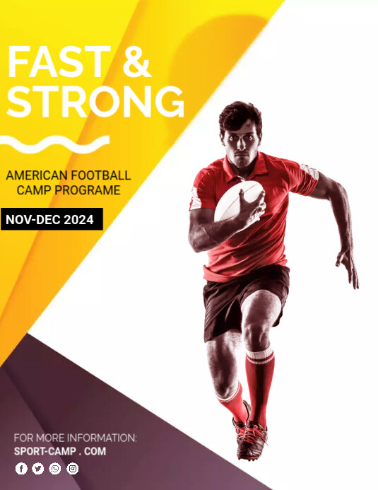 RUGBY FLAYER TEMPLATE | PosterMyWall