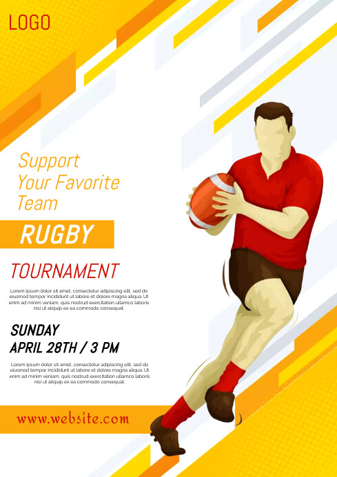 RUGBY FLAYER TEMPLATE | PosterMyWall