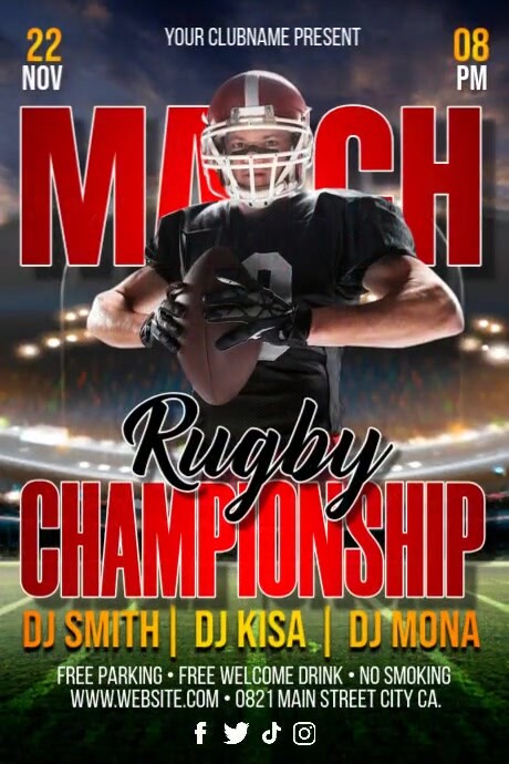 Modèle Rugby Match Championship | PosterMyWall