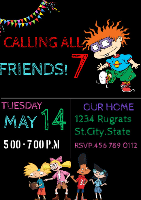 Rugrats | Birthday Invitation Template | PosterMyWall