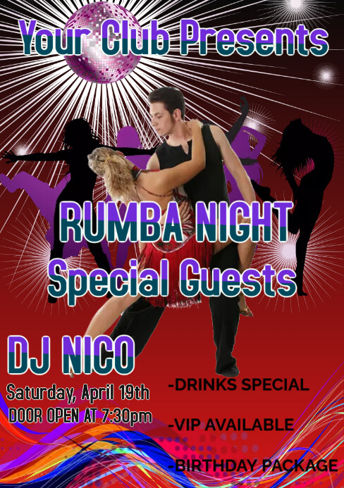 Rumba Flyer Template | PosterMyWall
