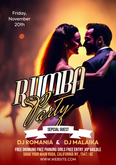 Rumba Flyer Template | PosterMyWall