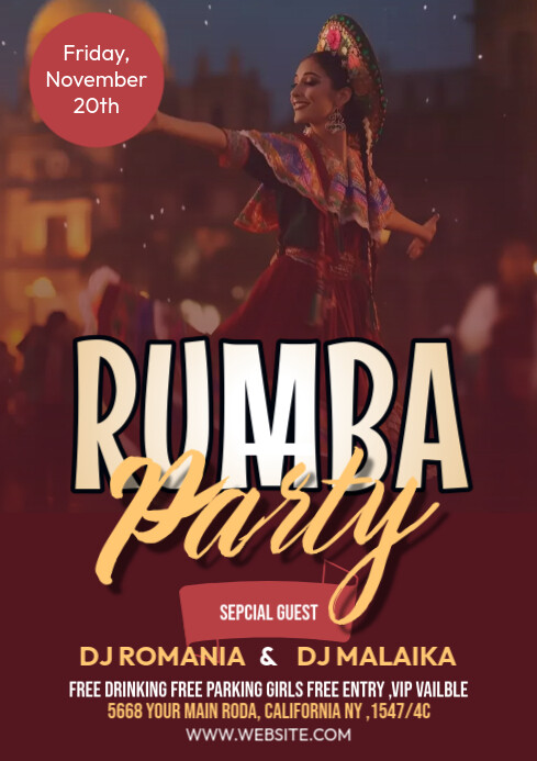 Rumba Flyer Template | PosterMyWall