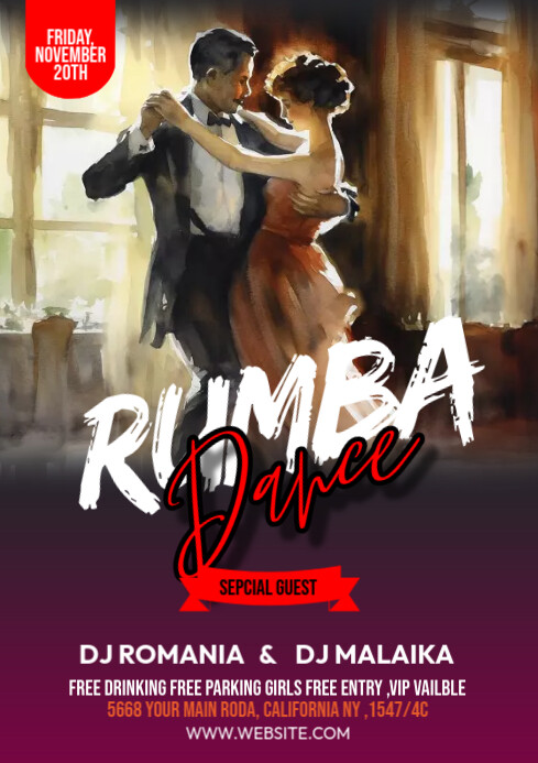 Copy of Rumba Flyer Template | PosterMyWall