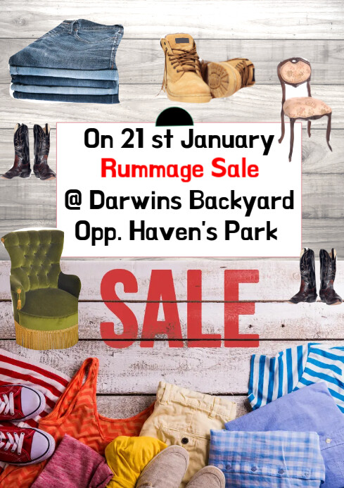 Copy of Rummage Sale Template A4 | PosterMyWall