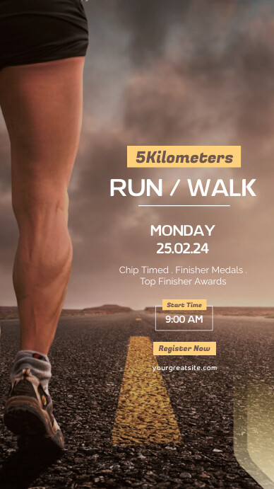 Run Walk Template | PosterMyWall